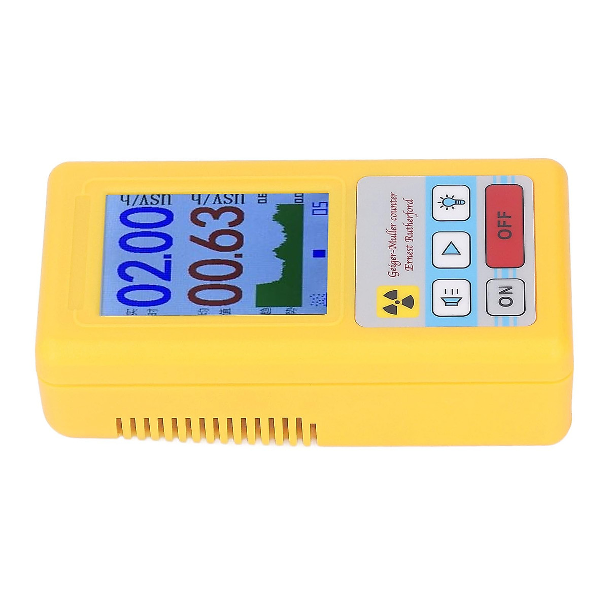 BR 6 Geiger Counter Nuclear Radiation Detector Monitor Dosimeter with LCD Display, Portable Handheld Radiation Monitor Meter for Home Outdoor Industry Laboratories (Yellow)