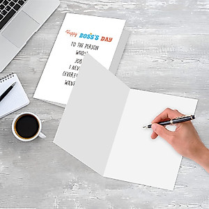 Spercy Funny Boss's Day Card from Employee, Boss Appreciation Card, Happy Boss's Day to the Person Whose Job I Never Ever, Ever Want