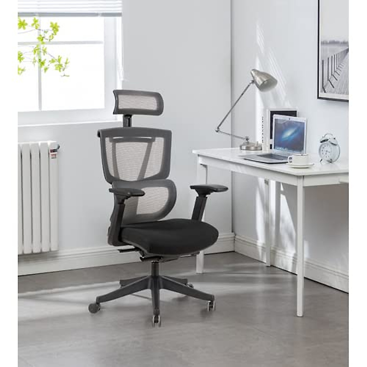 Ergonomic Office Chair, Office Chair High Back, Mesh Computer Chair with Lumbar Support, 3D Armrest, Double Backrest and Adjustable Headrest
