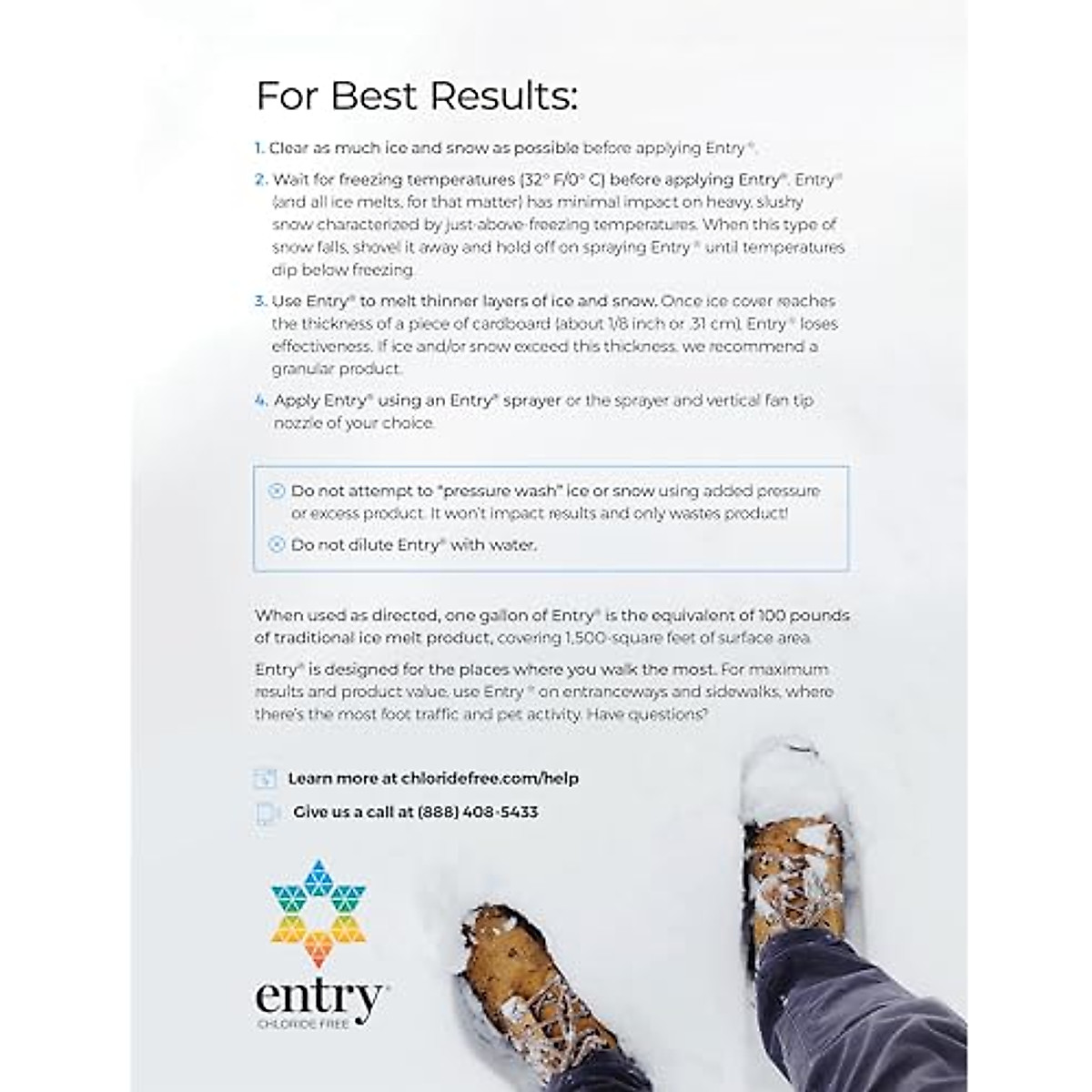 Branch Creek Entry Chloride-Free, Non-Toxic Liquid Ice Melt and Manual Pump Sprayer Bundle - Quick, Clean and Optimal Application–for Entrances and Sidewalks of Residential Properties (0.5 Gallon)