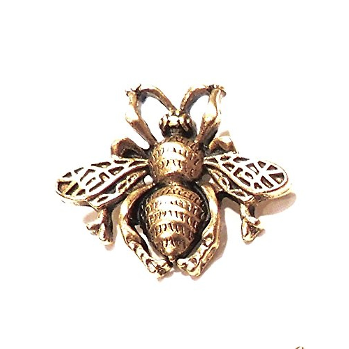 9PC Large Queen Bee Push Pins Antique Gold T-629AG