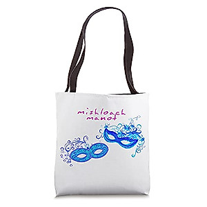 Purim Mishloach Manot blue masks Tote Bag