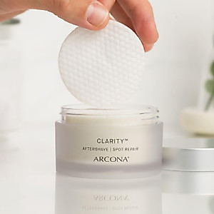 ARCONA Clarity Aftershave Pads - Lactic Acid, Witch Hazel, Methol, Aloe + Grape Exfoliate, Fight Blemishes + Soothes Skin - 45 Pads. Made in The USA