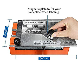 MXBAOHENG Manual Nameplate Metal Label Stamping Printer Machine Marking Machine for Metal (No.3 Codeword Plate)