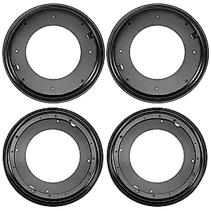 SEHOI 4 Pack 12 Inch Black Lazy Susan Hardware, 360°Rotating Swivel Plate, 5/16 inch Thick Ball Bearings Turntable Lazy Susan Base for Rotating Table, Display Plate, Serving Tray