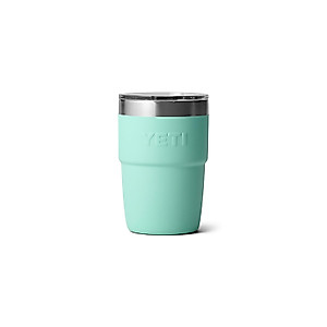 YETI Rambler 8 oz Stackable Cup, Stainless Steel, Vacuum Insulated Espresso Cup with MagSlider Lid, Seafoam