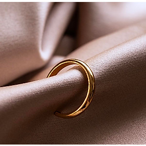 Hoops & Loops Yellow Gold Flashed Sterling Silver High Polished Plain Simple Toe Ring