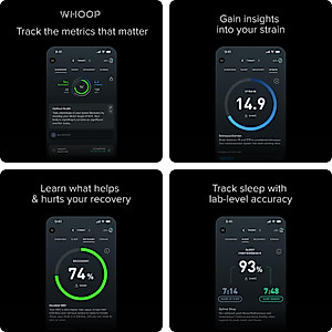 WHOOP 4.0 with 12 Month Subscription – Wearable Health, Fitness & Activity Tracker – Continuous Monitoring, Performance Optimization, Heart Rate Tracking – Improve Sleep, Strain, Recovery, Wellness