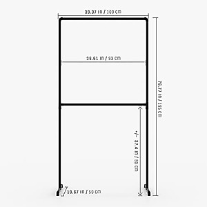 pamo Industrial Design garment rack - LAS- freestanding Coat Rack for Walk-In Wardrobe Wall I Clothes Rack Made of Black Sturdy Pipes freestanding from Water Pipes