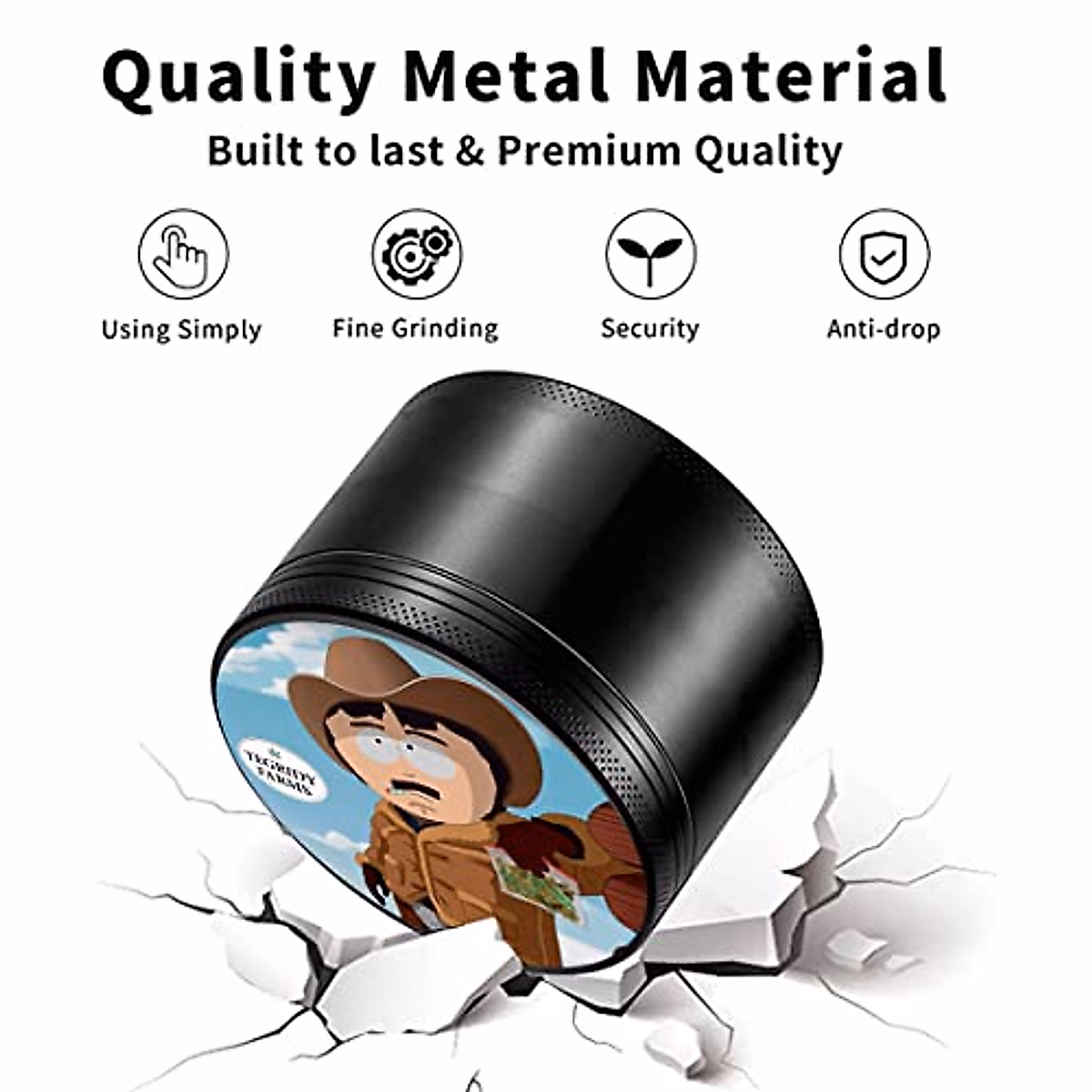 Ultimate Grinder South Park Style - Herb grinder (Large Size) (Randy Marsh)