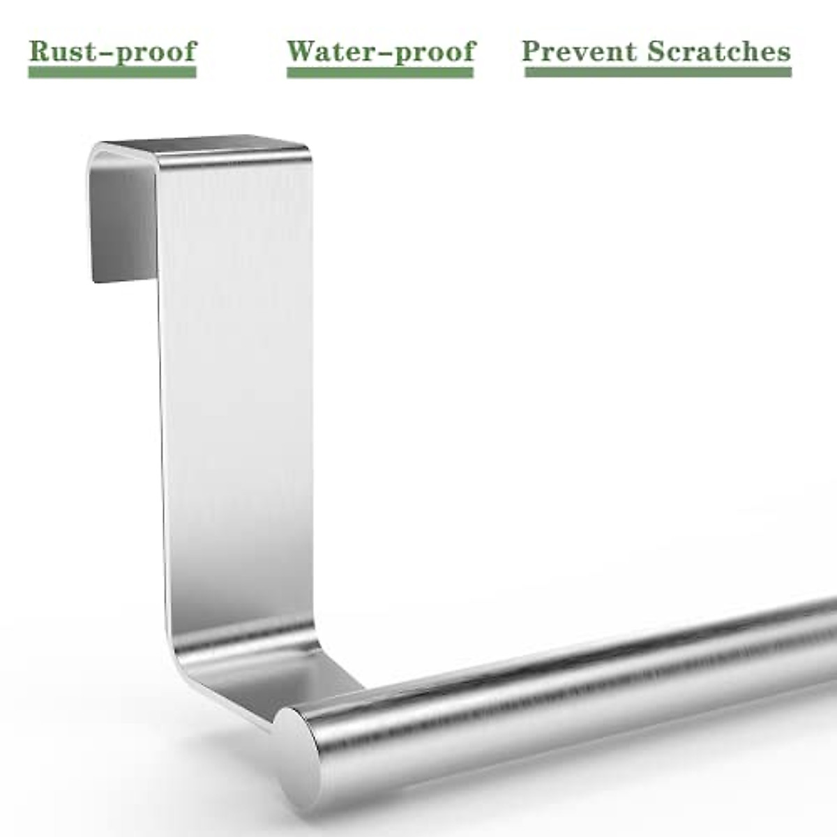 Towel Rack for Cabinet, Strong Steel Kitchen Over Cabinet Towel Bar Holder, 9" Wide - 2 Pack