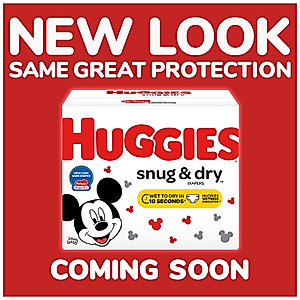 HUGGIES Snug & Dry Diapers, Size 1, 112 Count, BIG PACK (Packaging May Vary)