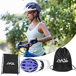Youth Road Bike Helmet, Men Women Adjustable Mountain Bicycle Helmet with Detachable Visor, 2 Sizes for Age 8-14 Kids, Youth Adult