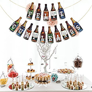 Dalaber Bottle Shape Feliz Cumpleanos Banner - Spanish Birthday Party Decorations - Fiesta Mexican Themed Birthday Party Decoration for Adults