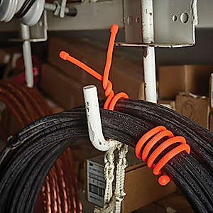 Nite Ize GT18-31-2R3 Original Gear, Reusable Rubber, 18 Inch, 2-Pack, Bright Orange, Made in The USA Twist Tie, 2 Count (Pack of 1)