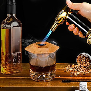Bochino Cocktail Smoker Kit, Old Fashioned Drink Smoker Kit, 6 Different Flavors Wood Chips for Whiskey, Bourbon,Wine, Drink, Whiskey Smoker Infuser Kit. Gift for Men, Husband, Dad