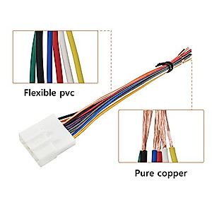 RED WOLF Aftermarket Radio Stereo Wire Harness Radio Antenna Adapter Fit Nissan Frontier/Pathfinder/Titan 2008-2020, Infinit QX60/G37 2010-2014