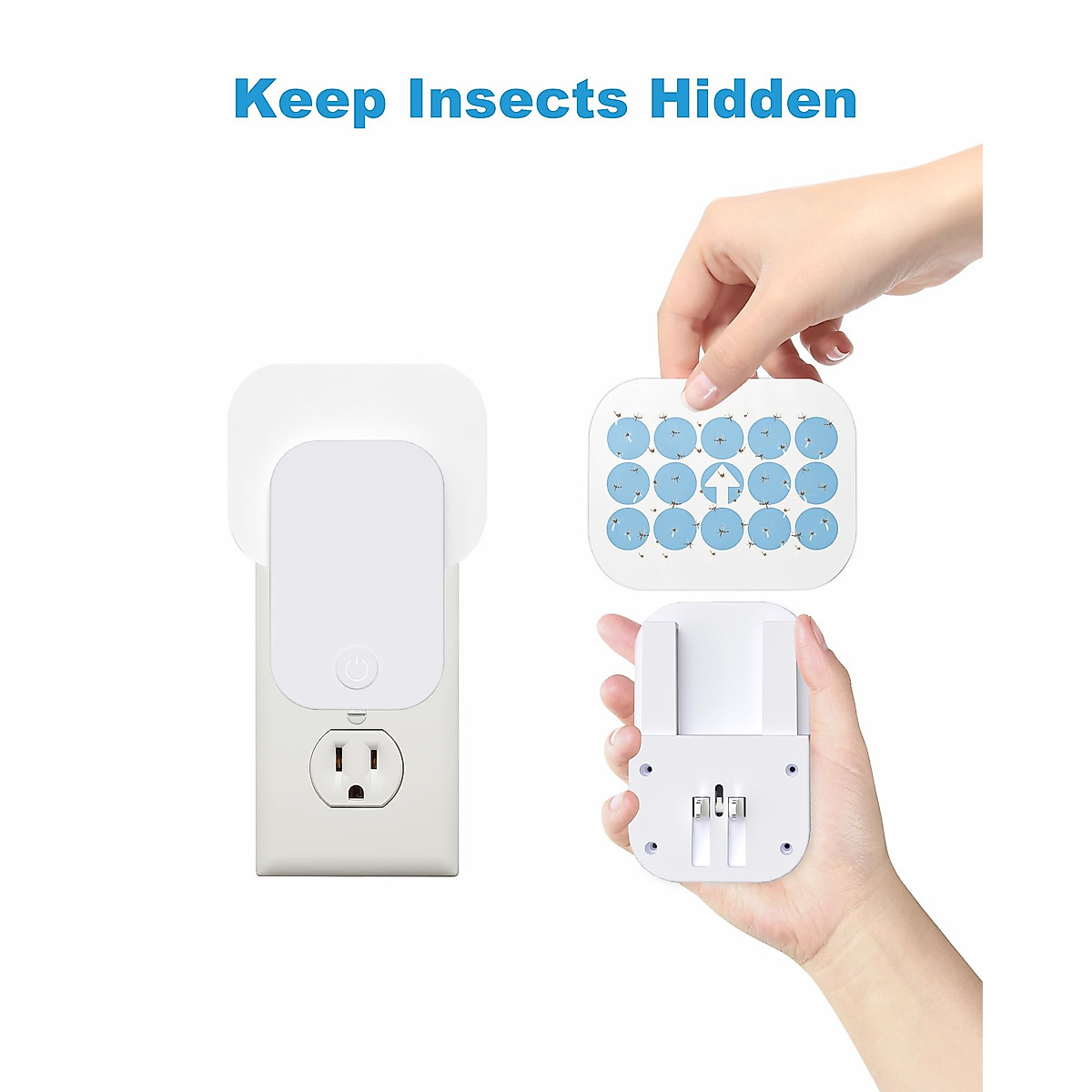 Flying Insect Trap Indoor Plug-in Bug Catcher Zapper Light, Mosquito Gnat Fly Trap Killer Plug in Wall Indoor for Home Office House Kitchen, 1 Pack