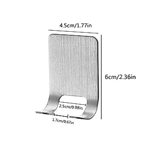 Razor Holder for Shower, Self Adhesive Shaver Hooks, Stainless Steel Waterproof Wall Hanger Stands, Bathroom Kitchen Razor Hanger for Plug Robe Towel (3 Pack)