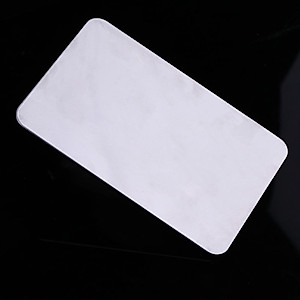 Rotekt Small Stainless Steel Makeup Palette Rectangle Shape Mixing Plate Tools With Spatula