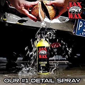 Jax Wax Hawaiian Shine Carnauba Car Wax, Quick Detail Spray for a Deep Gloss Finish on Car, Boat, Truck, Motorcycle and More - 32 Ounce