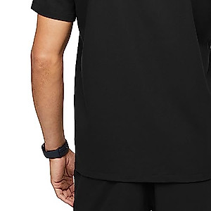 FIGS Leon Three-Pocket Scrub Top for Men - Black, L