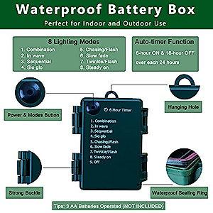 Battery Operated Globe String Lights - Indoor Outdoor String Lights Waterproof Crystal Globe Lights 8 Modes 30 LED Patio Lights with Timer for Garden Balcony Pergola Party Decor, Warm White, 2 Pack