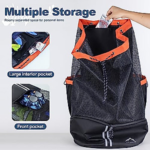 GoHimal Scuba Diving Bag, XL Mesh Backpack for Scuba Diving and Snorkeling Gear & Equipment, Holds Mask, Fins, Snorkel