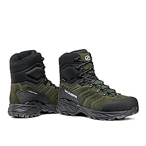 SCARPA Rush Polar GTX Waterproof Gore-Tex Synthetic Insulated Boots for Hiking and Trekking - Thyme Green - 10-10.5 Women/9-9.5 Men