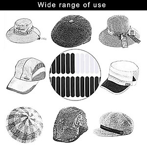 25 Pcs Hat Size Tape Self Adhesive, Hat Size Reducer High Density Foam Reducing Roll for Hats Caps Sweatband(Black and White)