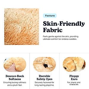 RB Royal Brooks Giant Stuffed Animal Dog, Dog Stuffed Animals, Stuffed Dog Body Pillow for Kids, Big Stuffed Animal Plush, Large Stuffed Dog, Huge Stuffed Animals, Large Plush Dog, 35x15in, Brown