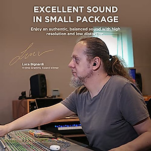 1MORE ComfoBuds Mini Hybrid Active Noise Cancelling Earbuds, in-Ear Headphones with Stereo Sound, Bluetooth 5.2 Headset with 4 Mics, Clear Calls, Wireless Charging, Soothing Sound, Waterproof, Black