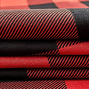 Premier Prints Buffalo Check Red/Black, Fabric by the Yard