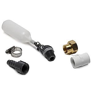 Little Giant AFV-GH Auto Fill Valve / Pump Up Valve, for Ponds, Fountains, Water Features, Aquariums or Reservoirs, White/Black, 566286