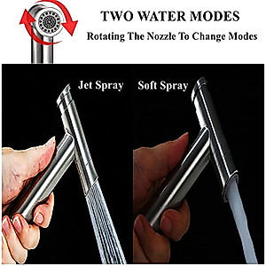 JMSODITI Free-pressing Handheld Bidet Sprayer For Toilet Sprayer Cloth Diaper Sprayer Kit Shattaf Jet Sprayer Attachment With One-Button Switch For Bathing Pet Personal Hygiene Cleaning Car Floor