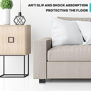 BTSD-home Furniture Risers 1.5 Inch Bed Lifts Risers Table Leg Extenders Perfect for Couch, Chair, Table, and More 4 Pack Black Square