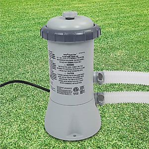 INTEX C530 Krystal Clear Cartridge Filter Pump for Above Ground Pools: 530 GPH Pump Flow Rate – Improved Circulation and Filtration – Easy Installation – Improved Water Clarity – Easy-to-Clean