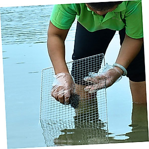 Yardwe 4 Pcs Stainless Steel Bbq Mesh Chef Cooling Rack Cookie Cooling Camping Bbq Mesh Bbq Net Pad Stainless Steel Roasting Rack Barbecue Wire Mesh Baking Rack Square Travel Grill