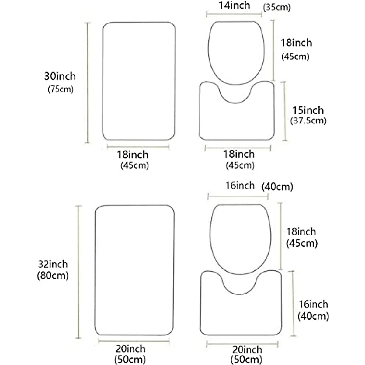 Apular Fashion 3 Piece Bath Rugs Set Rustic Old Stone Wall Non Slip Ultra Soft Bathroom Accessories Mats, U Shape Mat and Toilet Lid Cover Mat Bath Mats