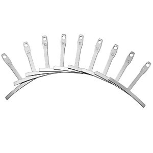 Dreamtop 9 Pcs Guitar Radius Gauge Under string Radius Gauge String Gauges Luthier Tools for Guitar Fretboard Radius Gauge