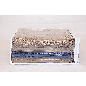 Clear Vinyl Zippered Storage Bags 11 x 15 x 6 Inch 5-Pack
