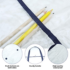 Ubamdom 2 PCS Large Art Portfolio Bag, 48" x 36" Art Portfolio Case, Art Portfolio Bag, PVC Anchor Chart Storage, Large Capacity Bulletin Board Organizer with Pocket, For Classroom, Office(Black)