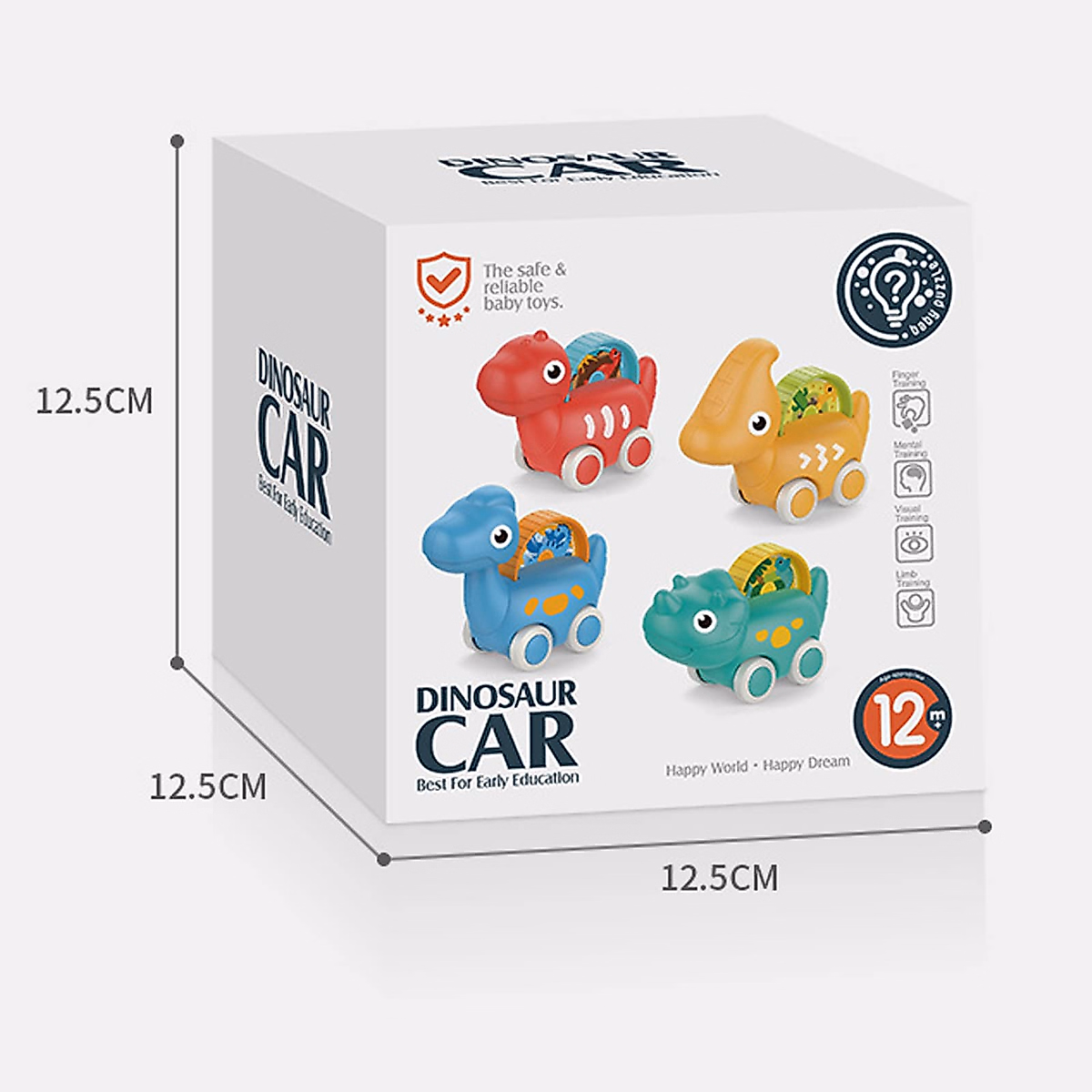 COVTOY 1 Year Old Boy Gift, 4 Sets of Vehicle Dinosaur Car Toys with Playmat and Storage Bag Baby Toys 12-18 Months First Birthday Gifts for 1 Year Old Infants and Toddlers