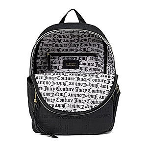 Juicy Couture Word Play Backpack Debossed Black Logo One Size