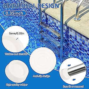 XIXIAN 2-Pack Outside Pool Ladder Bumpers for Inground Pool,Pool Ladder Rubber End Caps Fit 1.9'' Standard Swimming Pool Ladder Tubing