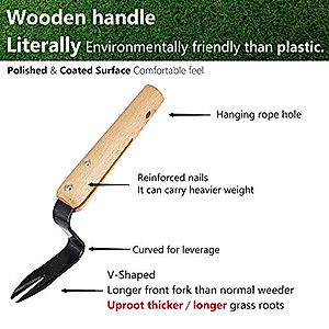 Amble Weeder Hand Puller Tool for Garden Caring to Remove Dandelions Thistles and Weeds