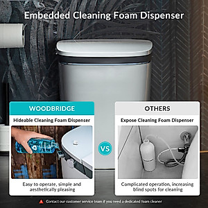 WOODBRIDGE B0931S Voice Control Smart Bidet Toilet with 1.28 GPF Dual Flush Auto Open & Close,Foot Sensor Flush,1000 Gram Map Flushing Score,LED Display,Chair Height Design and Cleaning Foam Dispenser