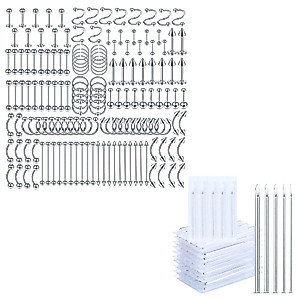 Xpircn Piercing Kit Jewelry 14G 16G 20G Stainless Steel Body Piercing Jewelry, Mixed Piercing Needles
