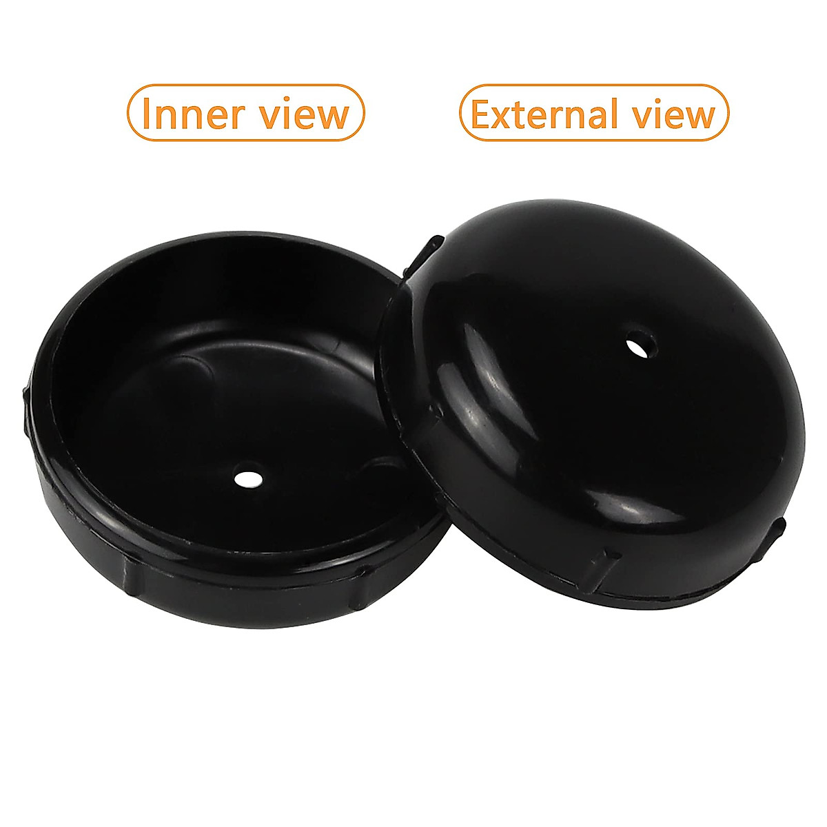 24 Pack Wrought Iron Patio Furniture Feet Caps 1-1/2 inch Round Plastic Outdoor Chair Leg Floor Protectors, Patio Chair Leg Caps, Patio Furniture Replacement Feet Pads for Metal Chairs & Tables, Black