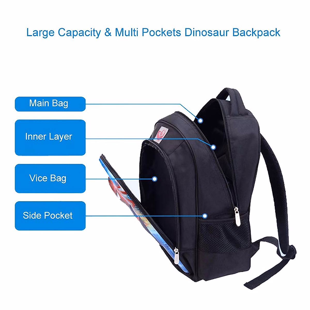 MATMO Dinosaur Backpack Student Backpacks for Boys School Backpack Kids Bookbag (Dinosaur 1)